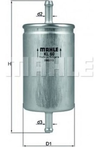 Mahle Yakıt Filtresi Polo3 1.4-1.6 16V 94 Mahle KL60