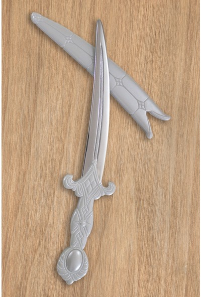 Kristal Aksesuar Beyaz Sedef Renk Kaplama Hançer - Kama / Sünnet - Dekor Ürünü