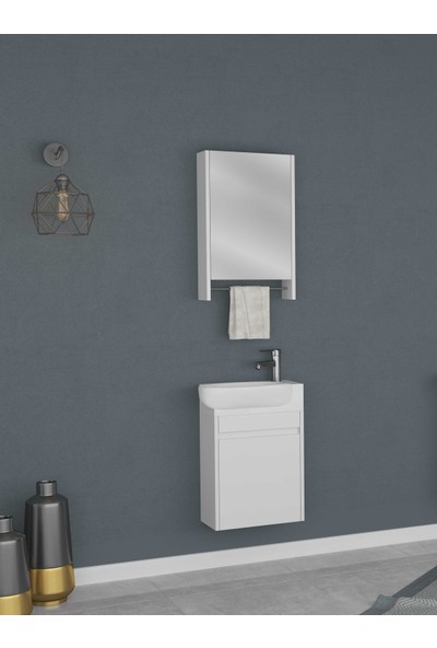 Trio Modül Banyo Dolabı Mdf 40 cm Trio Modül Banyo Dolabı Mdf 40 cm
