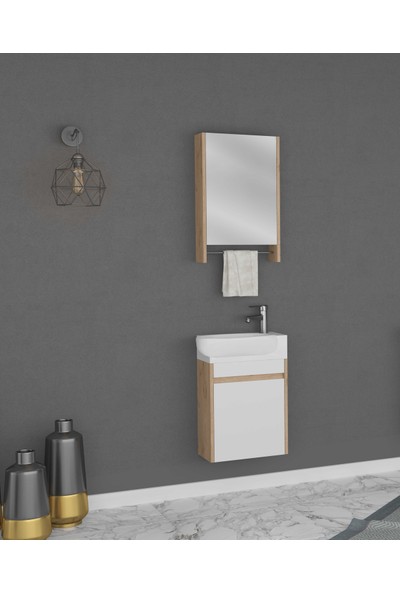Trio Modül Banyo Dolabı Mdf 40 cm Trio Modül Banyo Dolabı Mdf 40 cm