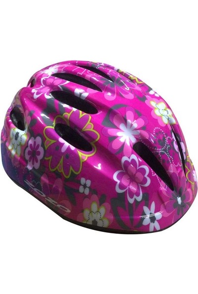 Zozo HB63 Pembe Çiçek Desen Çocuk Kaskı M