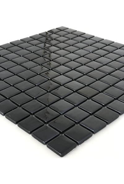 Nemsa Dağıtım Mutfak Banyo Zemin Için Siyah Desenli 22,5 cm Kristal Mozaik