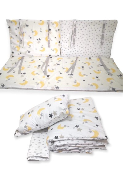 Bebek Özel Bebek/çocuk Uyku Seti Sarı Hilal/küçük Gri Yıldızlı 7 Parça Bebek Özel Bebek/çocuk Uyku Seti Sarı Hilal/küçük Gri Yıldızlı 7 Parça