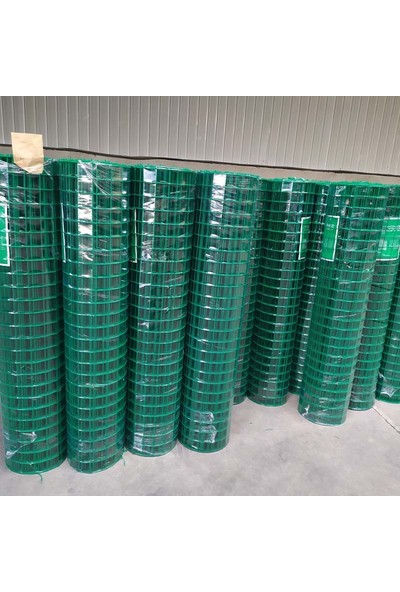 Yamanlar Pvc Kaplı 25 x 25 mm Göz Aralıklı 2 mm Kalınlıkta Kafes Teli-Kümesteli-Tavuk Teli-Çit TELİ-100 cm x 5 M