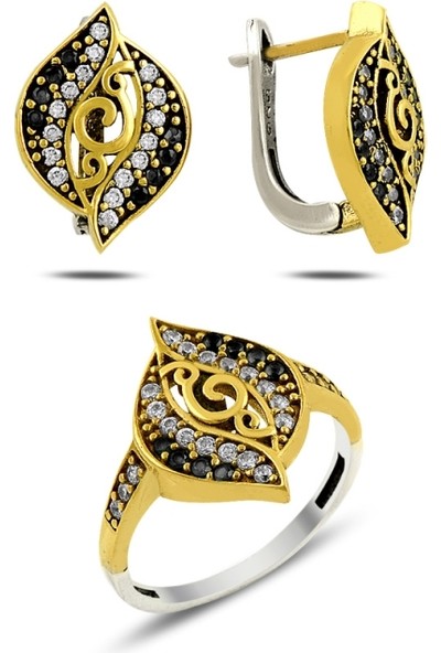 Gümüşhane Silver Zirkon Taşlı Otantik Set