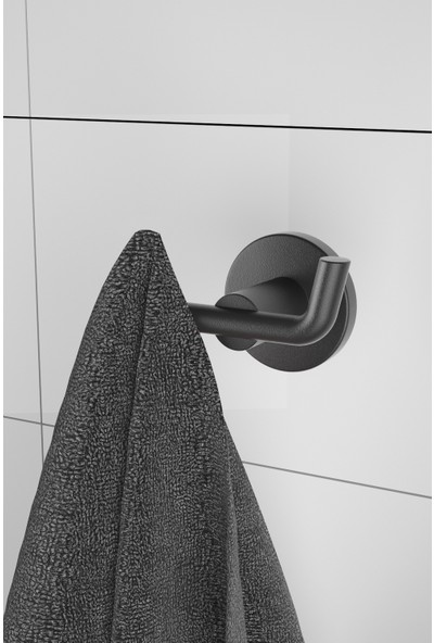 Mira Mat Siyah Paslanmaz Ikili Askılık