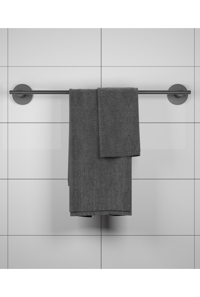 Mira Mat Siyah Paslanmaz Uzun Havluluk 46.5 cm