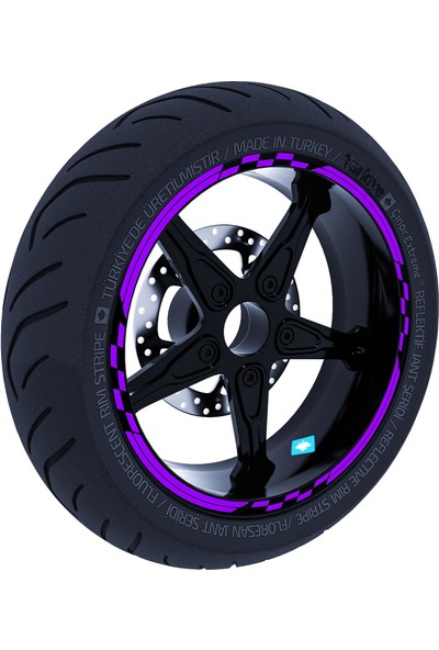 Çınar Extreme Moto Gp Yarış Bayraklı Patlıcan Moru Jant Şeridi Sticker Çınar Extreme Çınar Extreme Moto Gp Yarış Bayraklı Patlıcan Moru Jant Şeridi Sticker Çınar Extreme