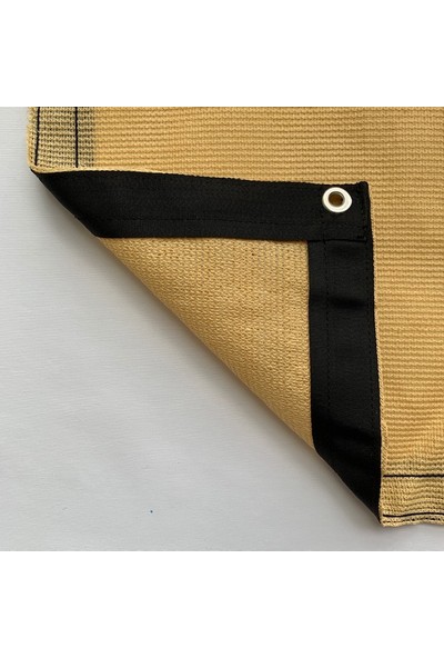 Filexus %95'lik Gölgelik-Bahçe Çit Filesi-Premium Siyah Şeritli Halkalı Koyu Bej - 1 m Filexus %95'lik Gölgelik-Bahçe Çit Filesi-Premium Siyah Şeritli Halkalı Koyu Bej - 1 m