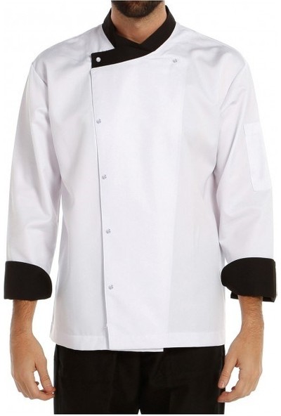 Mervem Aşçı Beyaz Ceket Beyaz Siyah Detaylı