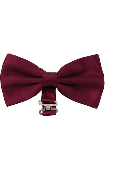 Varetta Erkek Bordo Saten Kumaş Papyon