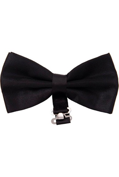 Varetta Erkek Siyah Saten Kumaş Papyon