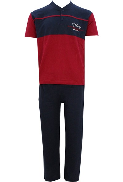 Varetta Erkek Koyu Bordo Regular Kesim Kısa Kollu Pijama Takımı Varetta Erkek Koyu Bordo Regular Kesim Kısa Kollu Pijama Takımı