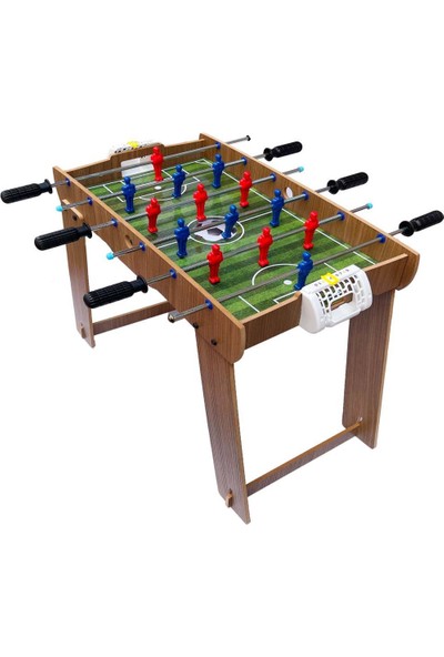 Liggo Ahşap Uzun Ayaklı Langırt Orta Boy Masa Maçı 6 Kollu 14 Figürlü