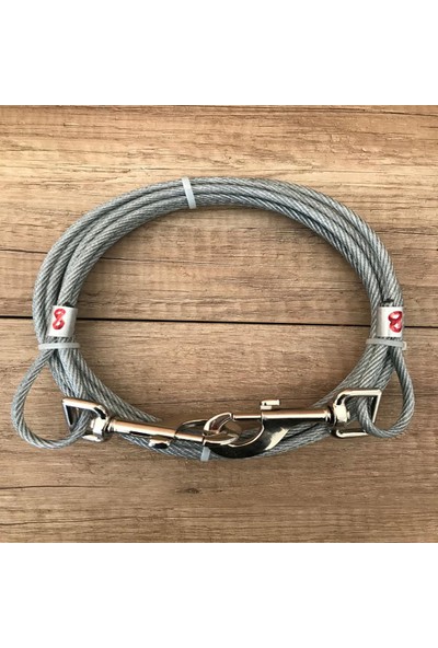 Lidersan Çelik 6 mm 8 m Köpek Bahçe Bağlama Halatı Lidersan Çelik 6 mm 8 m Köpek Bahçe Bağlama Halatı