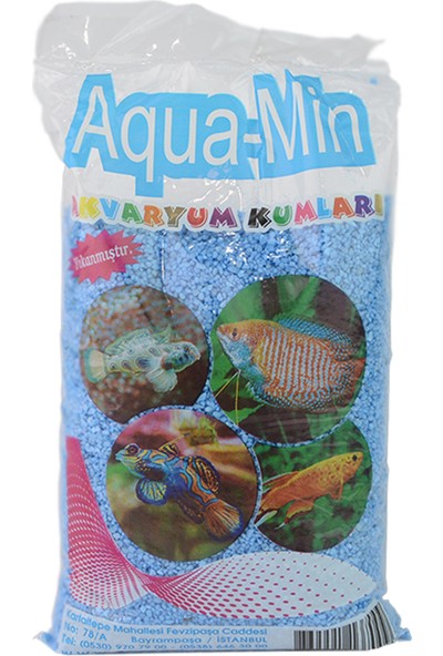 Aqua-Min Akvaryum Teraryum Kumu - Mavi