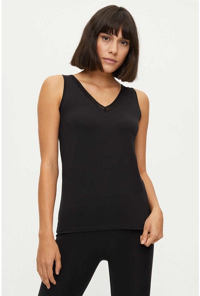 Bross Likralı Yakası Fileli Kadın Atlet