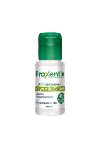 Proxentin Antibakteriyel Alkol Bazlı 50 ml Hijyenik El Jeli Proxentin Antibakteriyel Alkol Bazlı 50 ml Hijyenik El Jeli