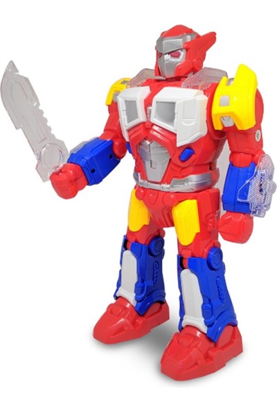 Ceren Ctoy Işıklı Sesli ve Pilli Süper Savaşçı Robot 01142 Kırmızı Ceren Ctoy Işıklı Sesli ve Pilli Süper Savaşçı Robot 01142 Kırmızı