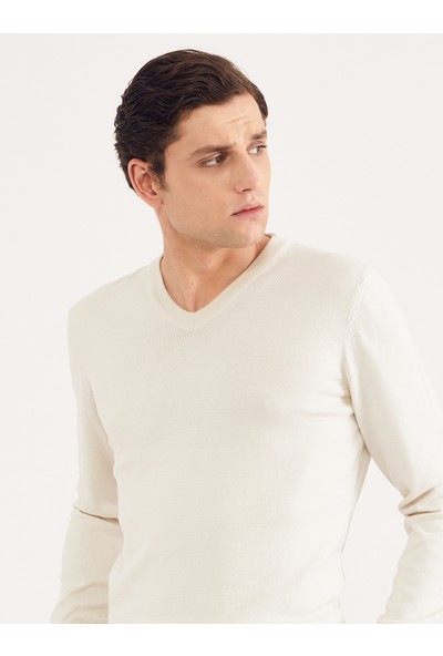 Bisse Tr 21101 V Yaka BasicPamuk Triko