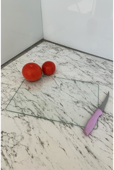Saban Saydam Cam Kesme Tahtası - Kesme Tablası 20 x 30 cm.
