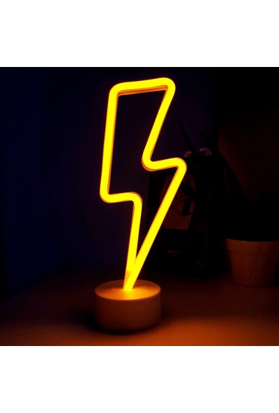Eha Trade Neon Işıklı Şimşek Lamba Usb+Pil Eha Trade Neon Işıklı Şimşek Lamba Usb+Pil