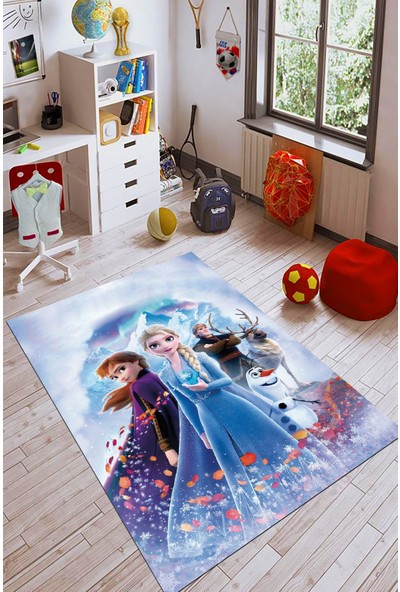 Sistem Ev Dekorasyon Elsa Anna Maskot Buzuldağ Çocuk Odası Halısı-Kaymaz Taban/yıkanabilir Sistem Ev Dekorasyon Elsa Anna Maskot Buzuldağ Çocuk Odası Halısı-Kaymaz Taban/yıkanabilir