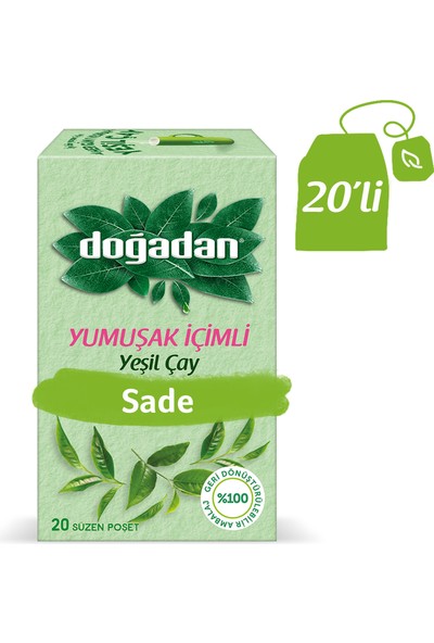 Doğadan Yeşil Çay Yumuşak İçim 20'li Doğadan Yeşil Çay Yumuşak İçim 20'li