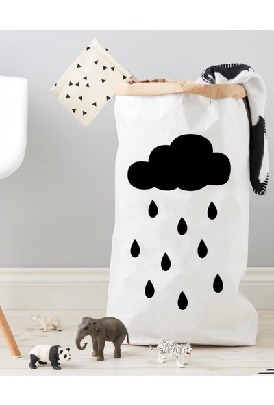 Lyn Home & Decor Yağmur Damlaları Kağıt Oyuncak Torbası 50X80