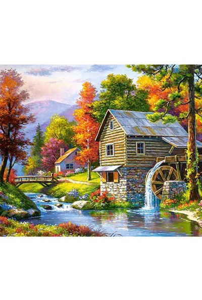 Sayılarla Boyama Seti Çerçevesiz - Yayla Evi 40 X 50 CM Sayılarla Boyama Seti Çerçevesiz - Yayla Evi 40 X 50 CM