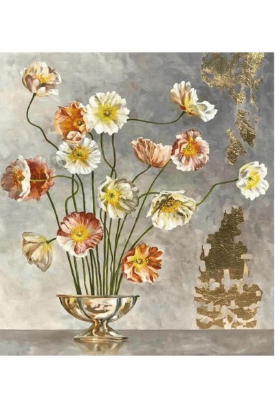 Sayılarla Boyama Seti Çerçevesiz - Zarif Çiçekler 40 X 50 CM Sayılarla Boyama Seti Çerçevesiz - Zarif Çiçekler 40 X 50 CM