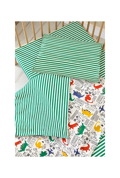 Bross Dinazor Desenli Bebek Nevresim Takımı