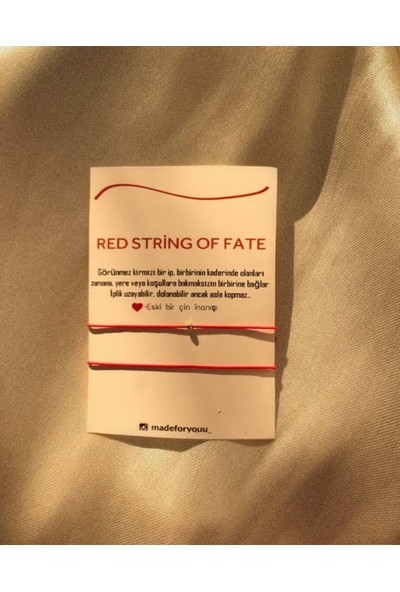 Made For Youu Madeforyouu- Red String Of Fate Bilekliği Made For Youu Madeforyouu- Red String Of Fate Bilekliği