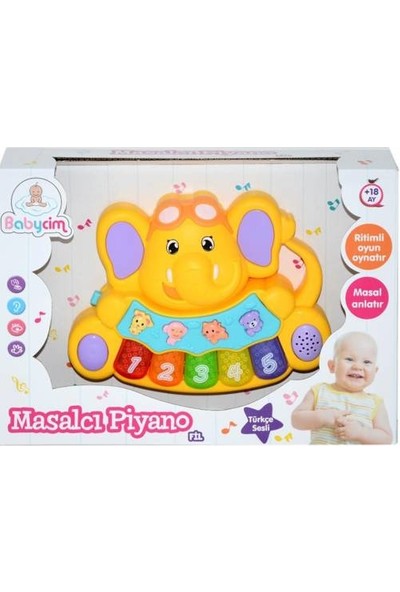 Birlik Oyuncak Masalcı Babycim Eğitici Sesli Işıklı Fil Piyano Masalcı Piyano Sarı Birlik Oyuncak Masalcı Babycim Eğitici Sesli Işıklı Fil Piyano Masalcı Piyano Sarı