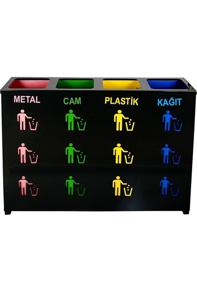 Ovata 4'lü Fırın Boyalı Paslanmaz Metal Siyah Pulsar Sıfır Atık Kutusu Geri Dönüşüm Ünitesi Ovata 4'lü Fırın Boyalı Paslanmaz Metal Siyah Pulsar Sıfır Atık Kutusu Geri Dönüşüm Ünitesi