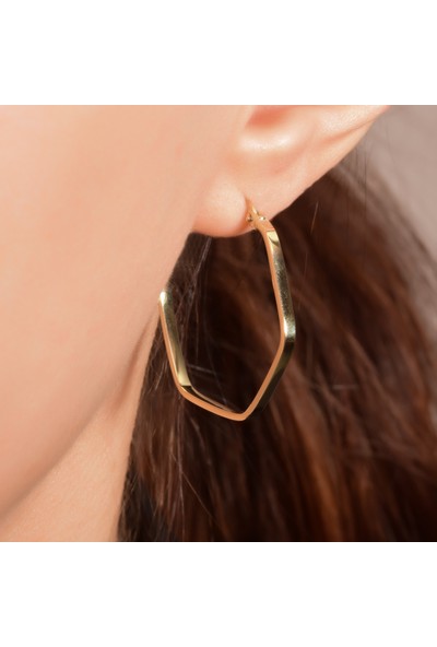 Goza Jewellery Bonne Altın Halka Küpe Goza Jewellery Bonne Altın Halka Küpe