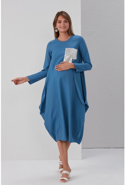 Işşıl T1438-RAHAT Kesim Sokak Stil Payet Detaylı Hamile Tunik Işşıl T1438-RAHAT Kesim Sokak Stil Payet Detaylı Hamile Tunik