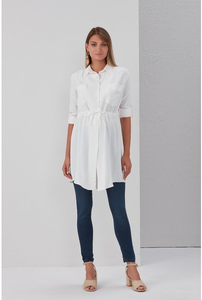 Işşıl T1431-TORBA Cep Bağlamalı Hamile Gömlek-Tunik