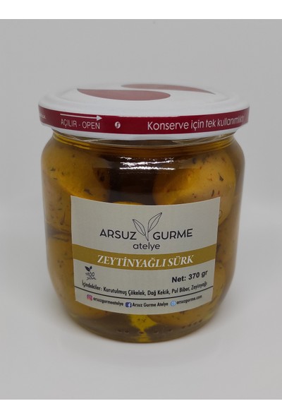 Arsuz Gurme Atelye Zeytinyağlı Sürk 370 gr Arsuz Gurme Atelye Zeytinyağlı Sürk 370 gr