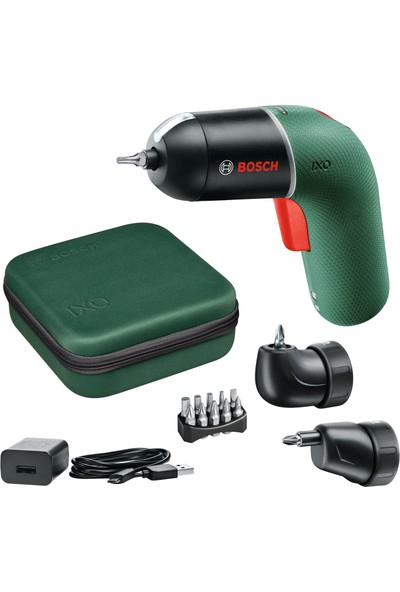 Bosch Ixo 6 Li-Ion Akülü Vidalama Makinesi Set (Köşe+Eksantrik Adaptör) - 06039C7102