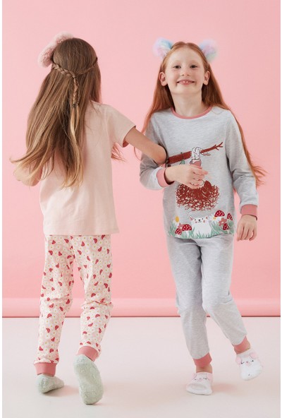 Penti Çok Renkli Kız Çocuk Daisy 4lü Pijama Takımı