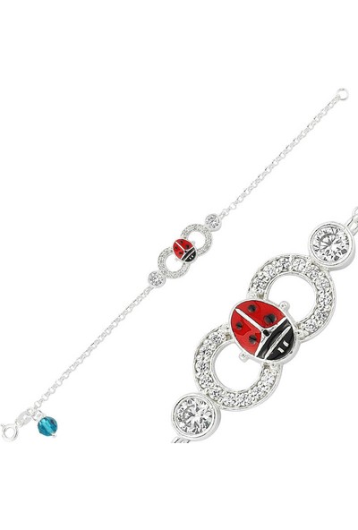 Gumush gümüş Uğur Böceği Sonsuzluk Çocuk Bileklik Gumush gümüş Uğur Böceği Sonsuzluk Çocuk Bileklik