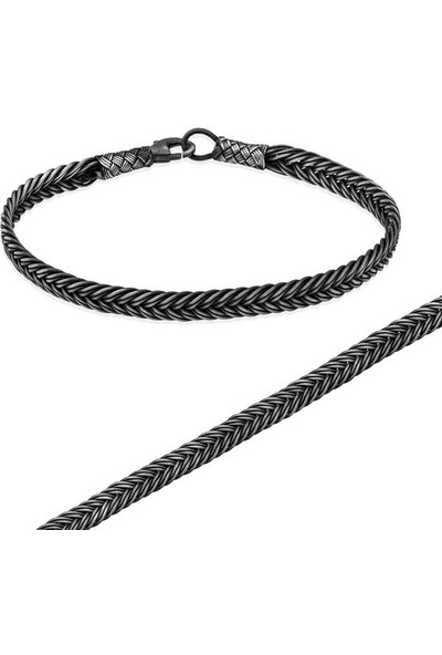 Gumush Gümüş El Sarması Kazaziye Unisex Bileklik