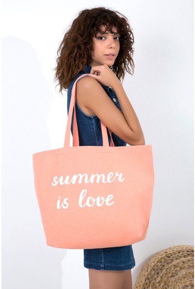 Dry&more Doğa Dostu Fermuar Detaylı Bez Plaj Çantası