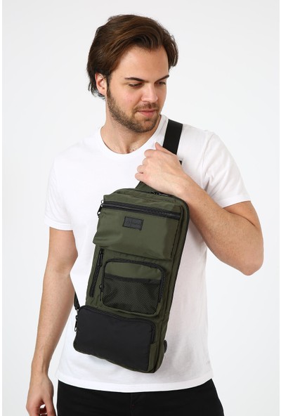 Bagslab Unisex 5 Gözlü Çapraz Kullanımlı Omuz Çantası ve Bodybag