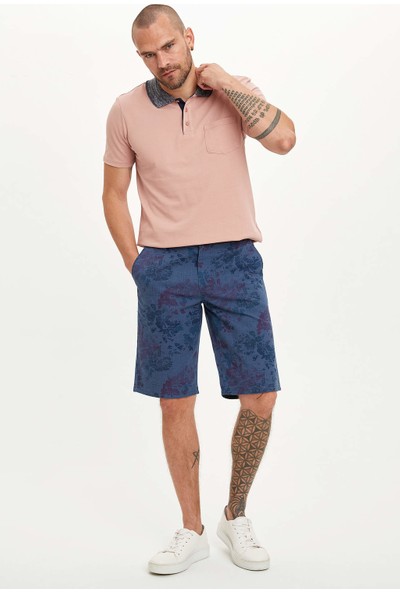 Defacto Çiçek Desenli Regular Fit Bermuda Şort N6605AZ20SM