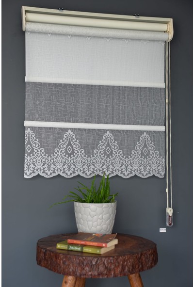 Halim Perdesan Çift Mekanizmalı Tül Stor Perde Rac-25 Beyaz Renk Etekli 80 x 200 cm Halim Perdesan Çift Mekanizmalı Tül Stor Perde Rac-25 Beyaz Renk Etekli 80 x 200 cm