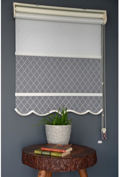 Halim Perdesan Çift Mekanizmalı Tül Stor Perde Dacuz-210 Kırık Beyaz Renk Etekli 80 x 200 cm Halim Perdesan Çift Mekanizmalı Tül Stor Perde Dacuz-210 Kırık Beyaz Renk Etekli 80 x 200 cm