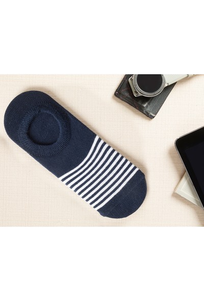 English Home Marine Stripe Pamuk Erkek Çorap Lacivert