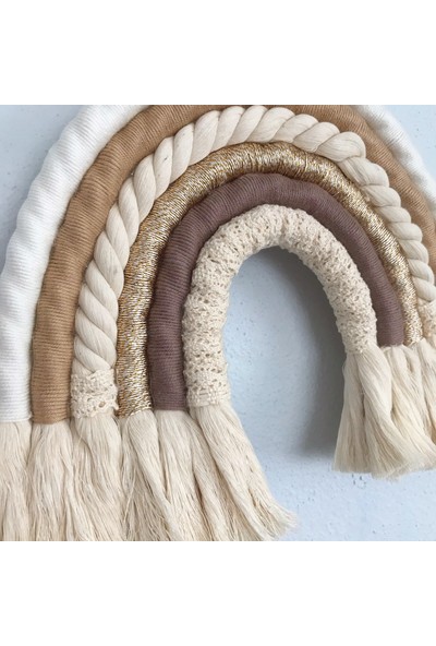 Dekorafya Makrome Gökkuşağı Duvar Süsü